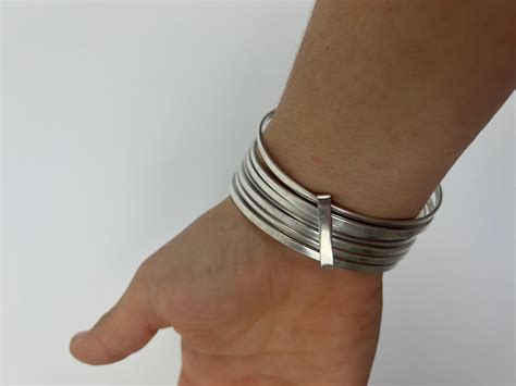 Stacked Bangle Bracelets Sterling Silver Bangle Bracelet For Sale At