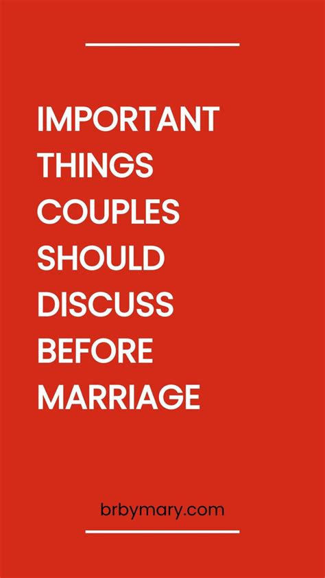 Important Things Couples Should Discuss Before Marriage In 2025
