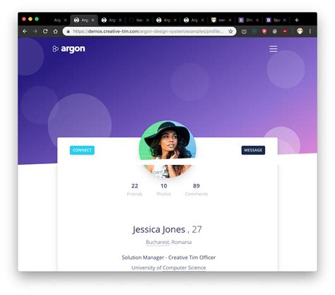 Profile Page Narrow Width Screen Bug Issue 42 Creativetimofficial
