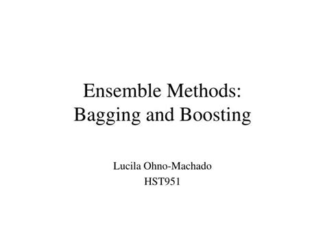ppt ensemble methods bagging and boosting powerpoint presentation