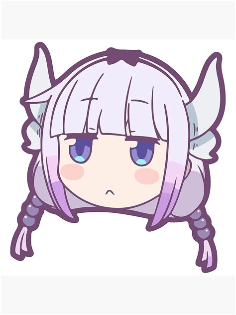 Kanna Kamui Kawaii Face Poster For Sale By Mangamolly Redbubble