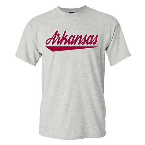 Arkansas Razorbacks Retro Baseball Short Sleeve Tee Marble Heather