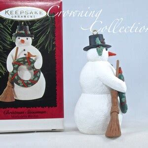 1996 Hallmark Christmas Snowman Marjolein Bastin Keepsake Ornament