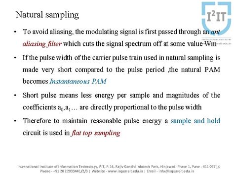 TYPES OF SAMPLING IN ANALOG COMMUNICATION Smita R