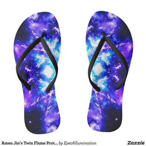 Amen Jins Twin Flame Protection Desires Flip Flops Durable Thong