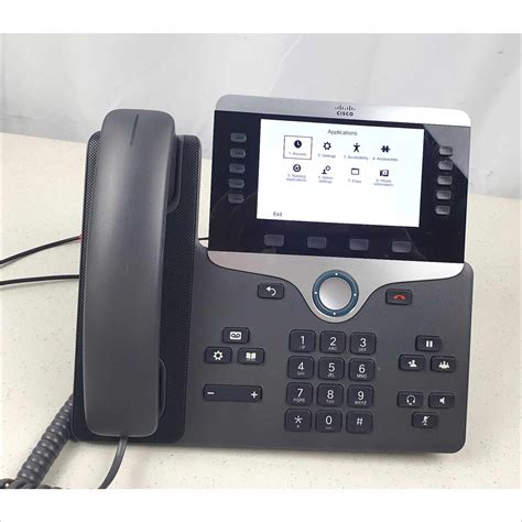 Cisco 8811 Ip Phone Cp 8811 5 Line Voip Color Lcd Display Poe Charcoal W Stand Work Great