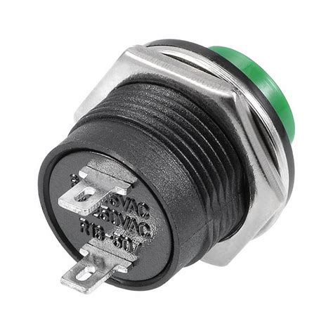 R13 507 Self Reset Button Switch 16MM Green