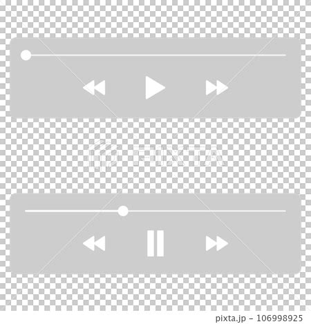 動画や音楽プレーヤーの再生バーのイラスト素材 PIXTA