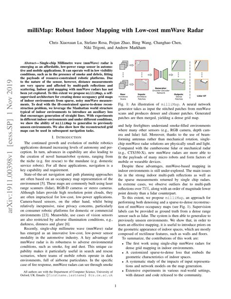 Pdf Millimap Robust Indoor Mapping With Low Cost Mmwave Radar