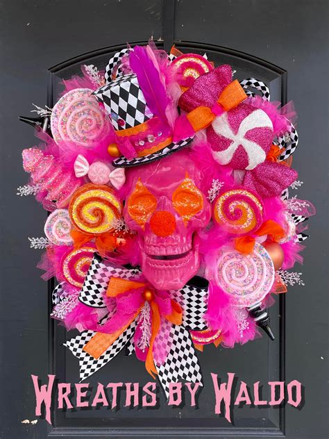 Pink 💓 And Orange 🧡—halloween Edition Wreaths By Waldo Facebook