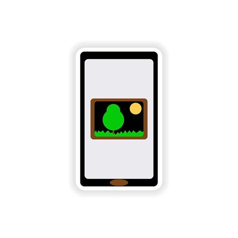 흰색 배경 휴대 전화 벡터에 종이 스티커 Ai Eps Uidownload