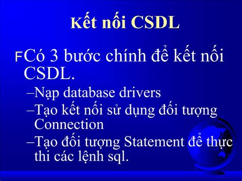 Lập Trình Java Nâng Cao Chương 6 Truy Cập Cơ Sở Dữ Liệu Với Jdbc
