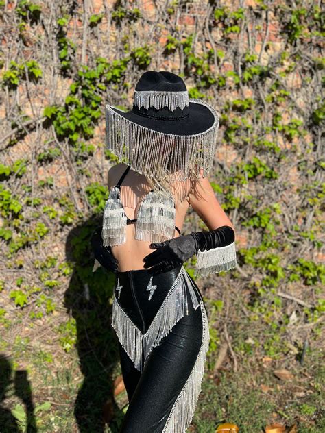 Made To Order Rhinestone Cowgirl Costume Comes With Satin Gloves With