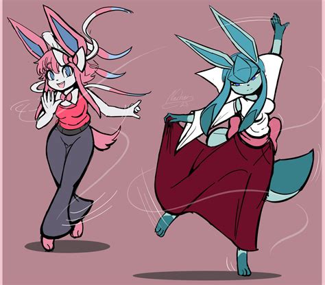 Sylveon And Glaceon Dances By Nac0n On Newgrounds