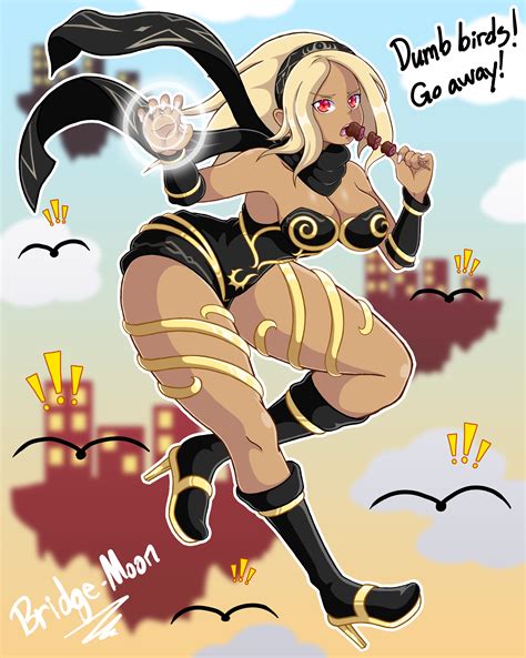 Bridge Moon Kitten Gravity Daze Gravity Daze Blonde Eyebrows Absurdres Commentary