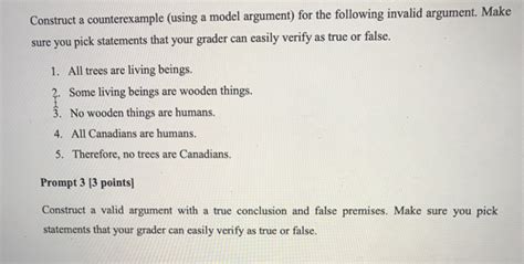 Solved Construct A Counterexample Using A Model Argument