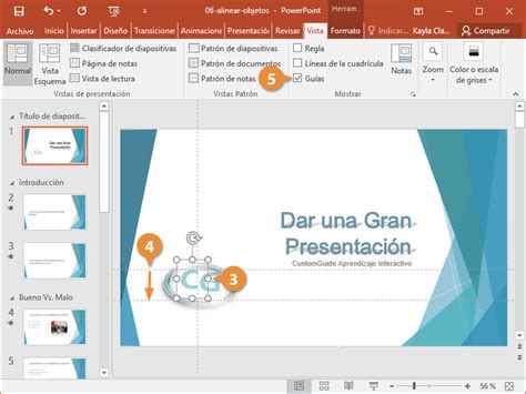 Alinear Objetos CustomGuide