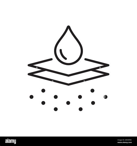 Water Resistant Material Line Icon Stock Vector Image And Art Alamy