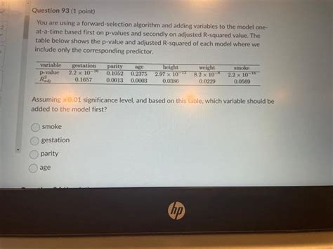 Solved Question 93 1 Point You Are Using A