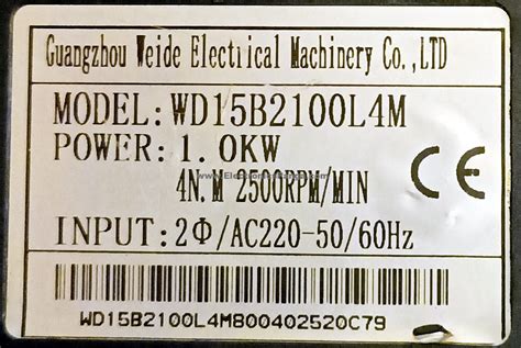 Guangzhou Weide 1 0kw 1000w Wd15b2100l4m Ac Servo Driver Sd553 Star