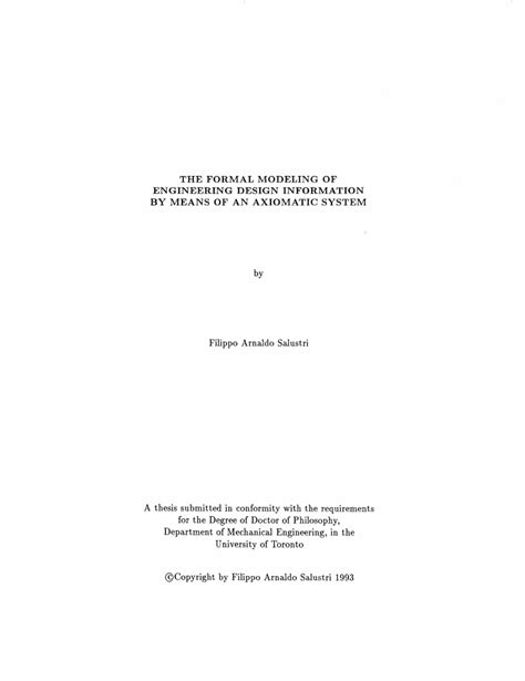 Pdf The Formal Modeling Of Engineering Design Information By Means Of An Axiomatic System