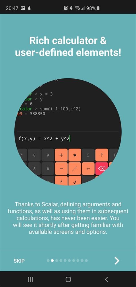 ℹ️ Scalar User Manual 🥇 Scalar Scientific Calculator App Charts