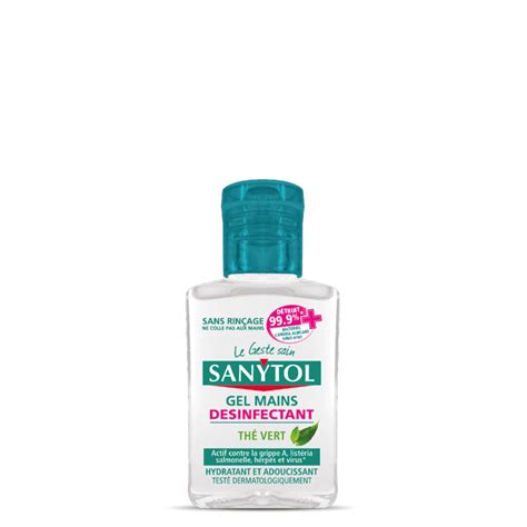 Mini Size Hand Disinfectant Gel Green Tea Sanytol