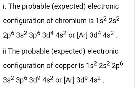 Copper Electron Configuration