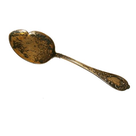 Стара сребърна лъжица за салата Арт галерия и антиквариат Велев изкупуваме картини и