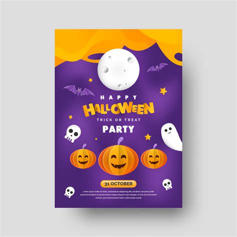 Halloween Party Invitation Flyer Or Poster Illustration 49055232