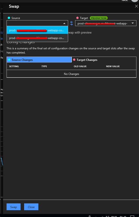 Name In Swap Slot Show The Same Name For Stage And Production In Azure