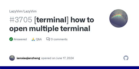 Terminal How To Open Multiple Terminal · Lazyvim Lazyvim · Discussion