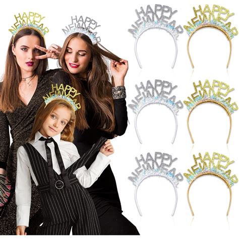 2mo Finance Iksii 6pcs Happy New Year Headband For Women Girls