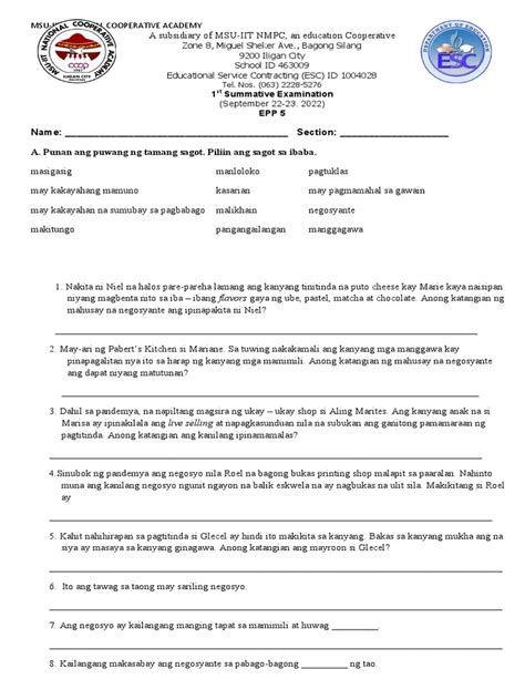 Exam Epp5 Pdf
