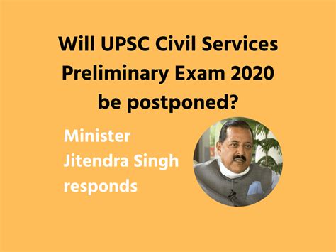 Minister Jitendra Singhs Update On Upsc Civil Services Prelims 2020 Clearias