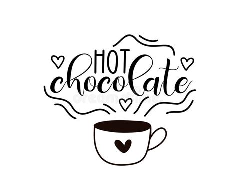 Hot Chocolate Vector Logo Word Stock Vector Illustration Of Text