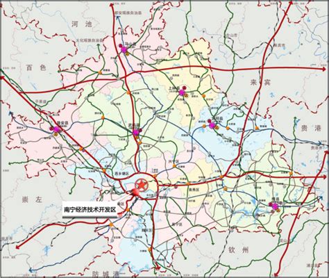 南宁七城区地图 南宁市放大版 南宁区域分布图 大山谷图库
