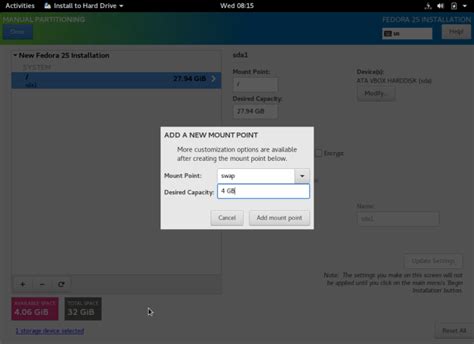 Fedora 25 Workstation Installation Guide
