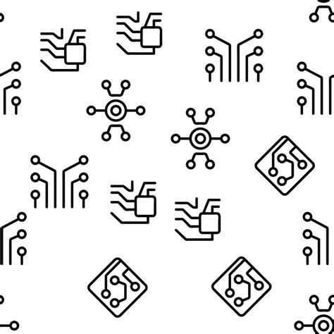 Circuit Computer Chip Vector Seamless Pattern 18782097 Vector Art At Vecteezy