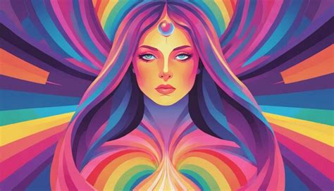 Colorful Woman Illustration With Lgbtqia Flag Colors Premium Ai