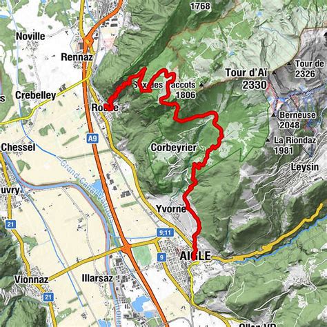 Aigle Vers La Ryt Sex De La Sarse Roche Bergfex Wanderung