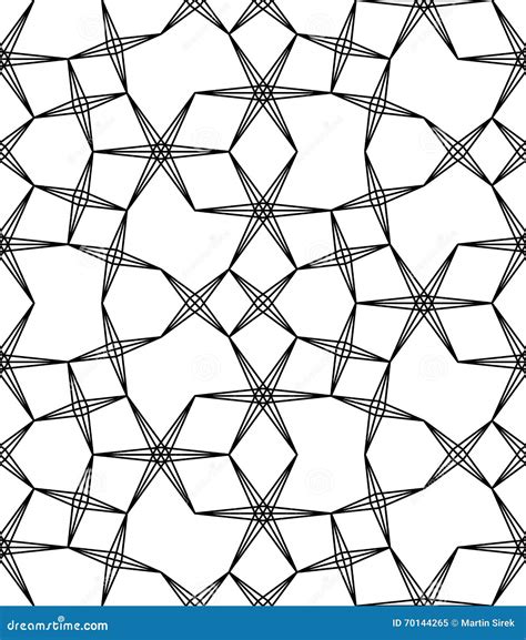 Vector Modern Seamless Geometry Pattern Black And White Abstract Stock