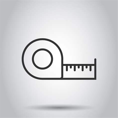 Premium Vector Measure Tape Icon In Flat Style Ruler Sign Vector