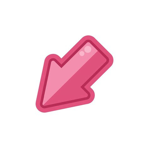 Pink Diagonal Arrow Pointing Down Left On White Background 55633632 Vector Art At Vecteezy