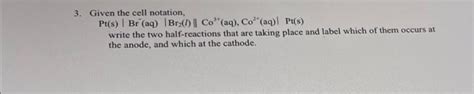 Solved 3 Given The Cell Notation Pts Br Aq