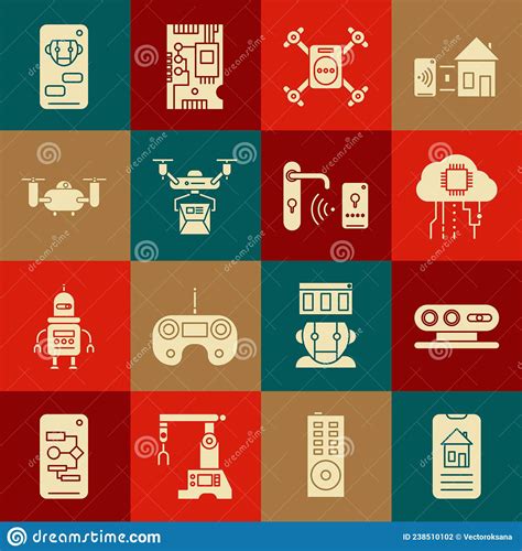 Set Smart Home 3d Scanning System Internet Of Things Drone Flying With Action Camera