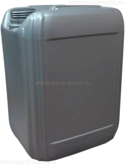 Канистра п/э 280х237х400 20л. штабелируемая, с пробкой цв. Серебро, арт ...