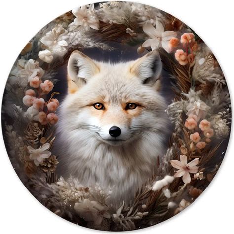 Graphic Message Wandcirkel Vos Herfst Winter Wanddecoratie Krans