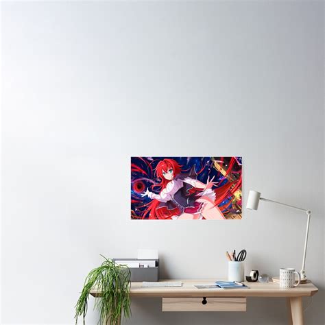 Póster Sexy Rias Gremory Lascivo Pechos Muslos Bragas High School Dxd