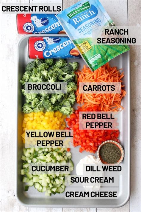 Crescent Roll Veggie Pizza Fan Favorite Krazy Kitchen Mom